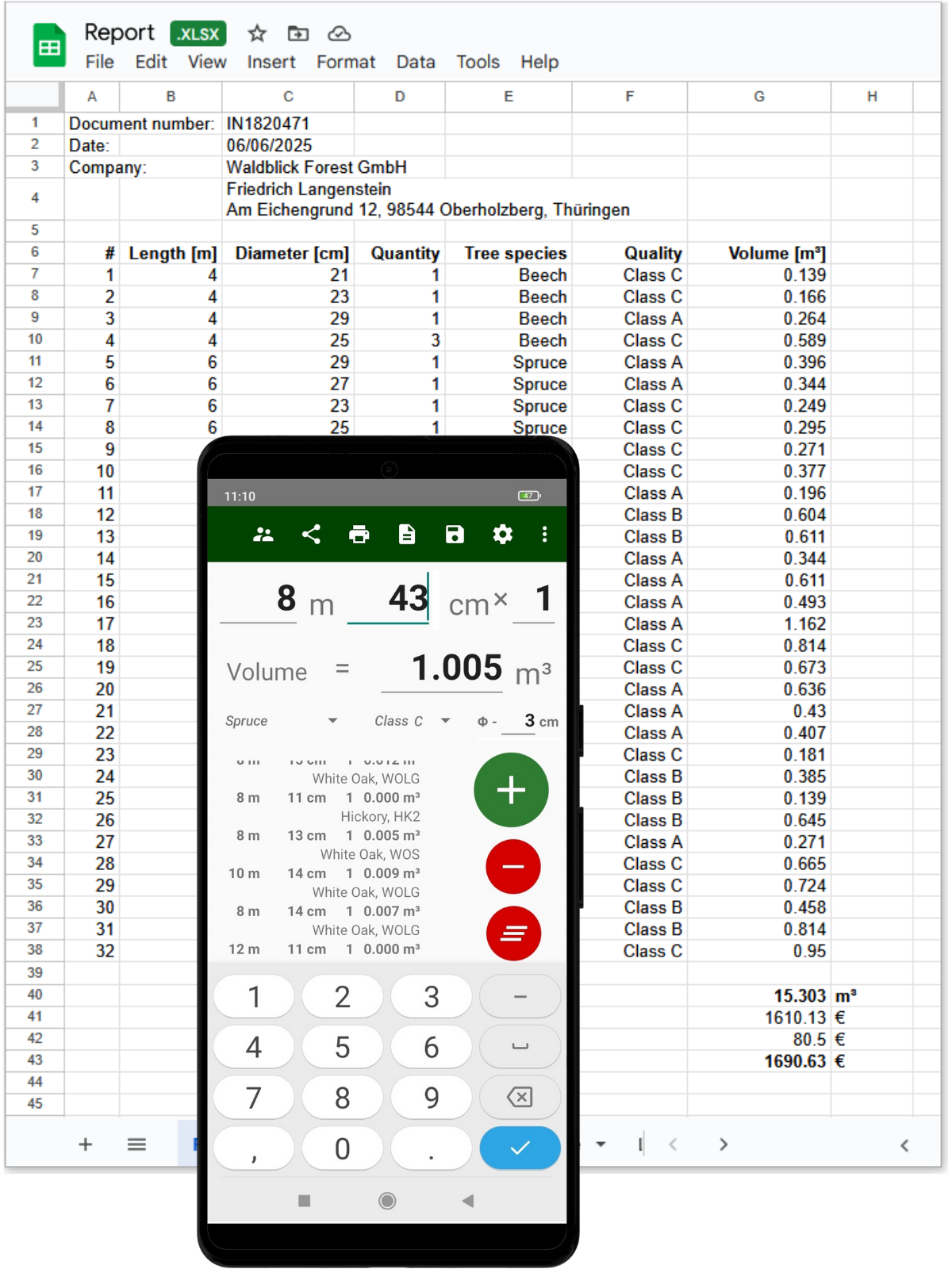 Timberlog - Timber Volume Calculator